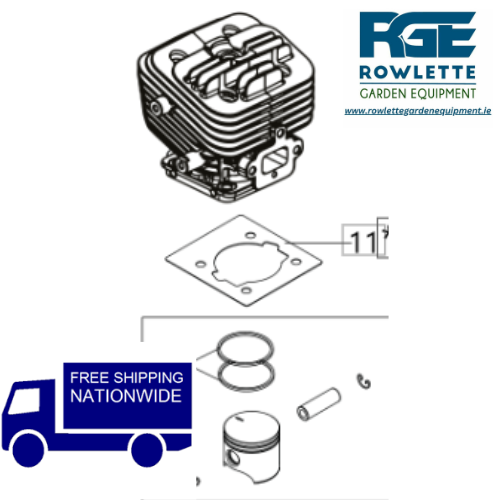 Genuine Oleo Mac Cylinder/Piston - BC320 BC300D | Rowlette Garden ...